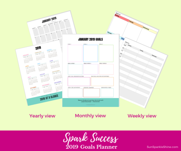 Spark Success Goals Planner: get yours now! | SunSparkleShine.com